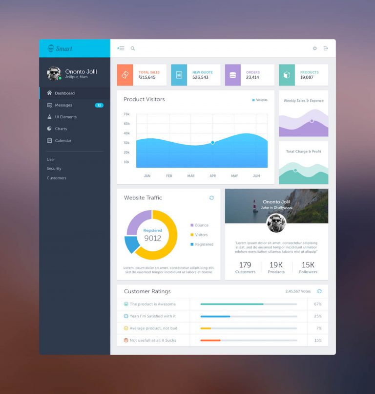40 Visually Stunning Dashboard Design Examples